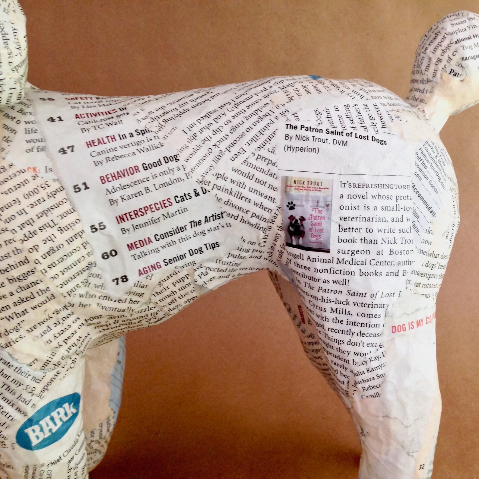 French Poodle, Unique, One-of-a-kind, Whimsical Paper Mache Dog ...