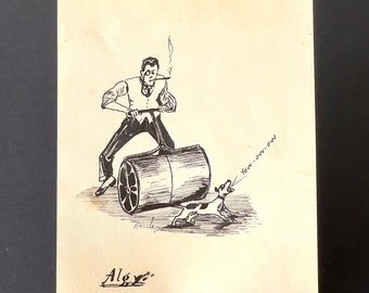 Vintage Pen & Ink Drawings & Illustrations - Etsy