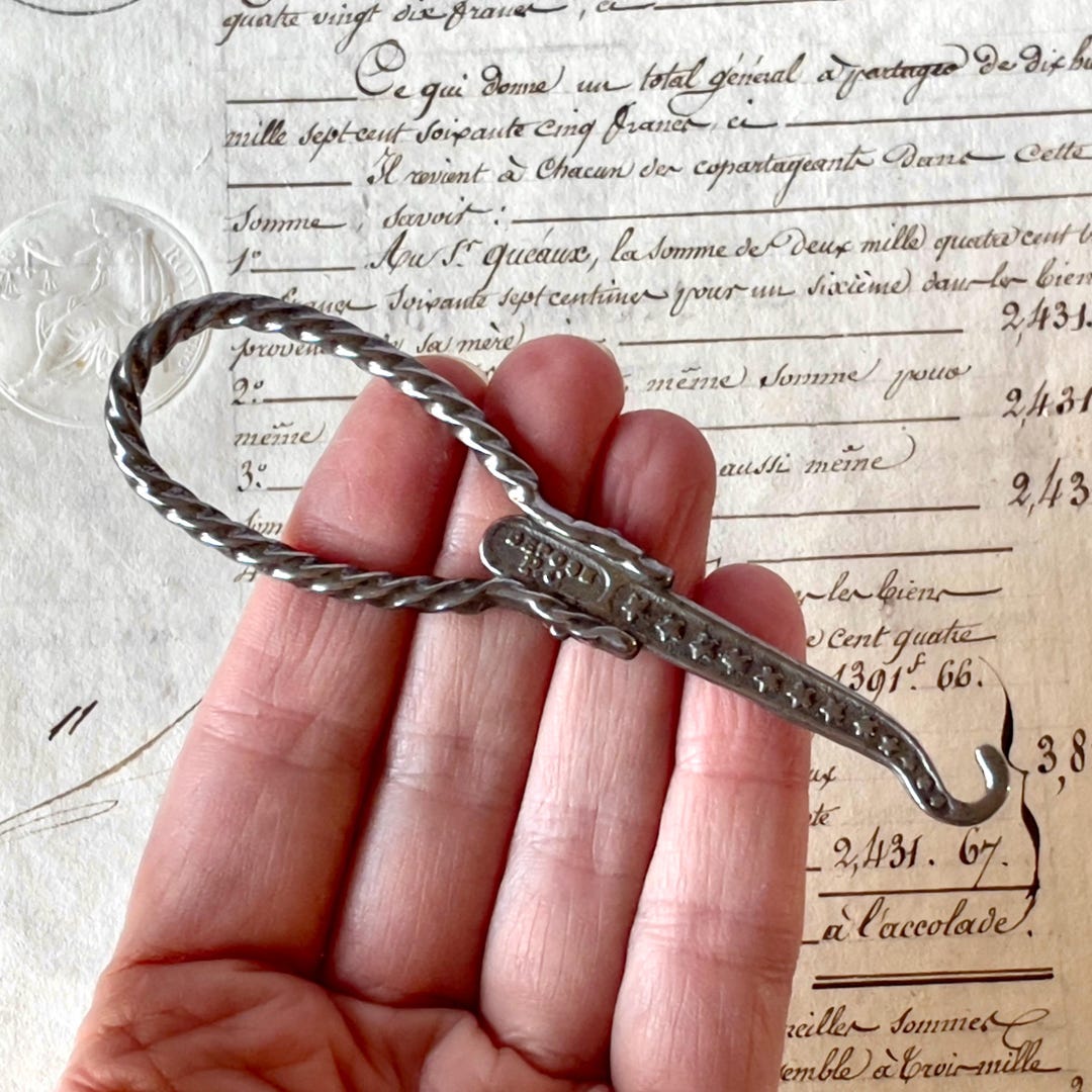 Antique/vintage Button Hook/folding Button Hook 'mandoline' Style ...