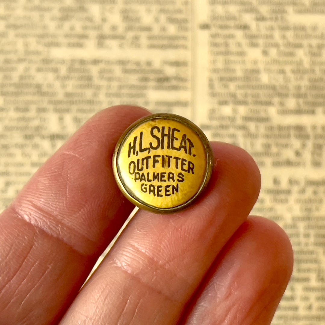 Antique/vintage Advertising Collar Stud/fastener - Celluloid & Brass ...