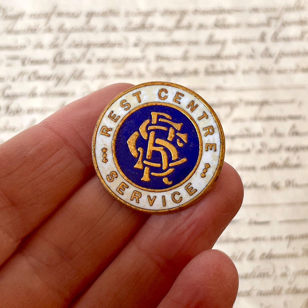 Vintage WWII Enamel 'rest Centre Service' Badge - Home Front Pin - Etsy UK