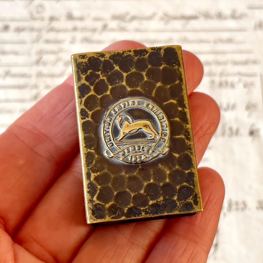 Antique/vintage Matchbox Holder/vesta/match Safe British Empire ...