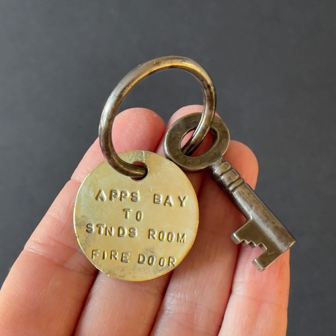Vintage Brass Key Fob/key Tag & Key - Hand-punched/hand-stamped. - Etsy