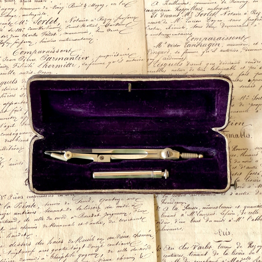 Antique/vintage Compass Tool/drafting Tool & Lead Holder Technical ...