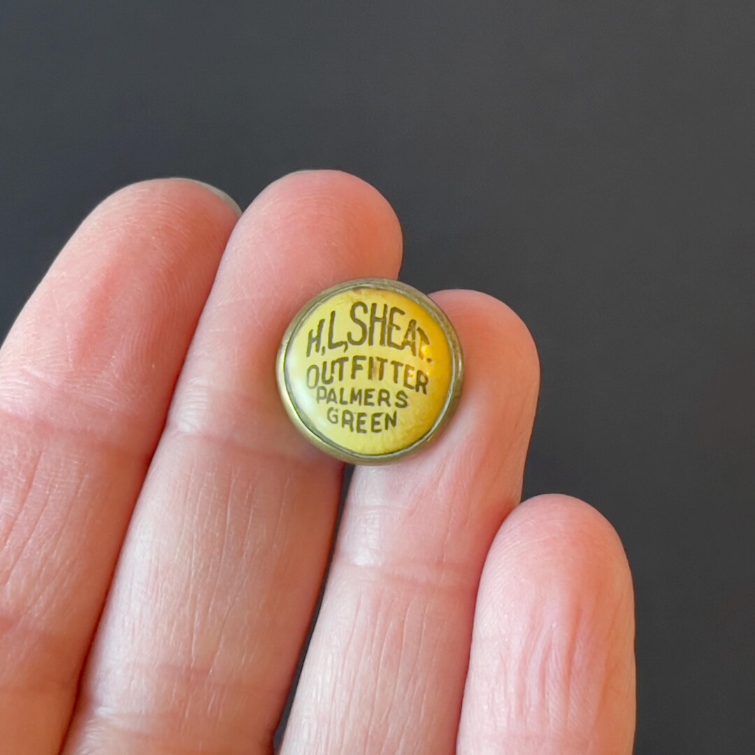 Antique/vintage Advertising Collar Stud/fastener - Celluloid & Brass ...