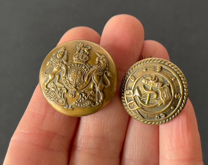Vintage Uniform Buttons/livery Buttons - UK Royal Coat of Arms & Union ...