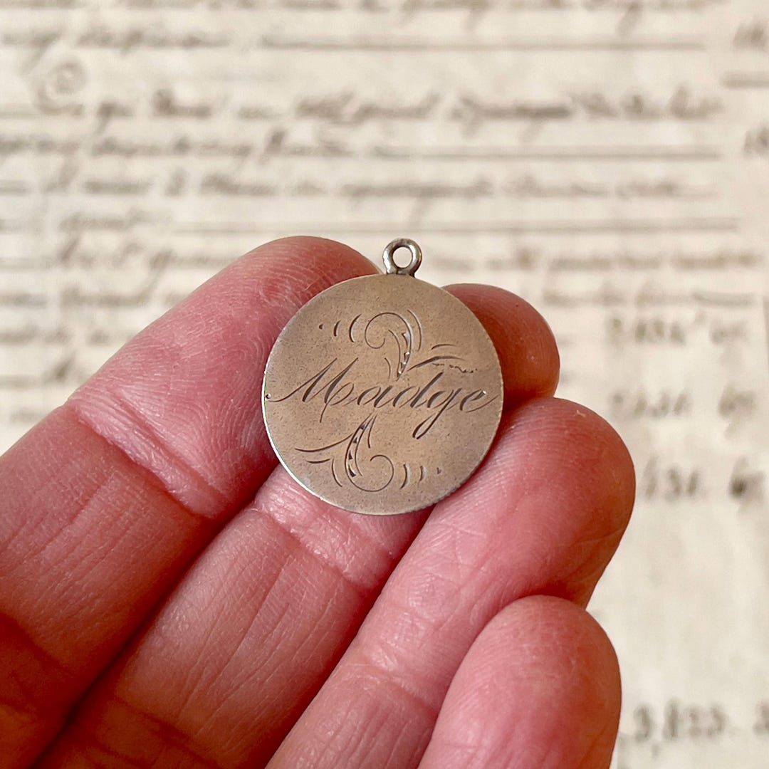 Antique Love Token Coin/engraved Silver US Coin - 'madge' - Sweetheart ...