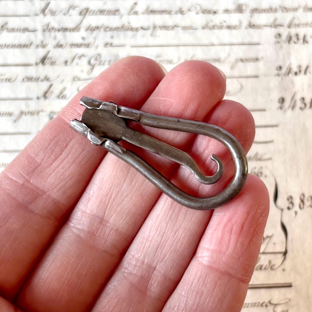 Antique/vintage Button Hook/folding Button Hook 'mandoline' Style Small ...