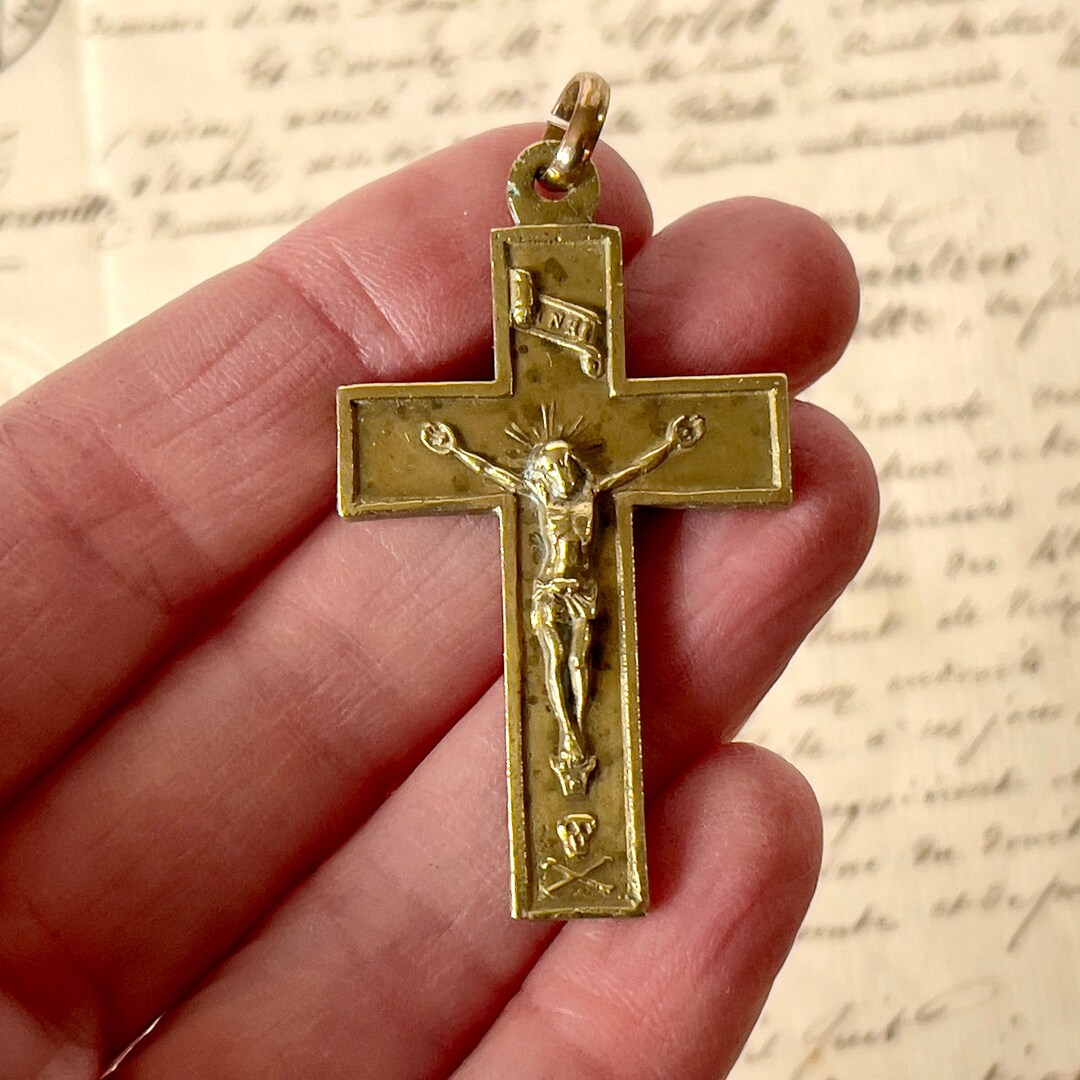 Antique/vintage French Crucifix/mission Crucifix Catholic Crucifix ...