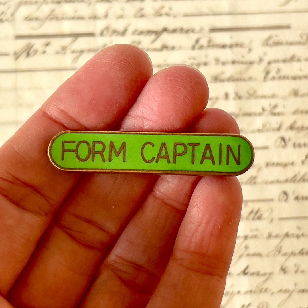Vintage Enamel 'form Captain' Badge/pin/pinback - School Badge. - Etsy