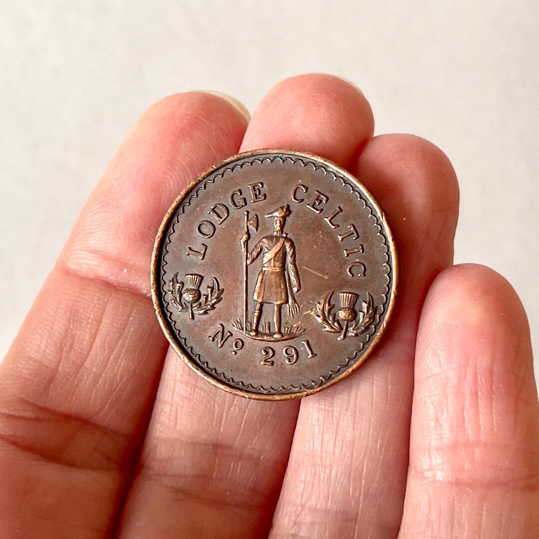 Antique/vintage Masonic/freemasons Coin/token 'lodge Celtic No.291 ...