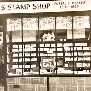 Vintage Original Philately/postage Stamp Shop Photograph - Black ...