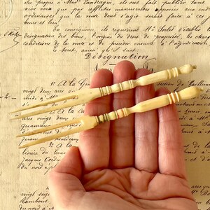 Antique/vintage Bone Forks/pickle Forks X 2 Hand-carved Bovine Bone ...
