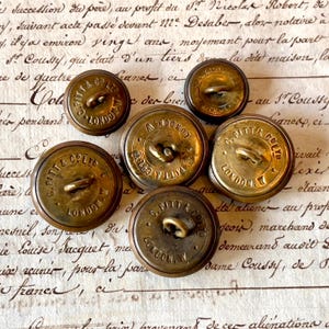 Vintage Military Uniform Buttons X 6 Durham Light Infantry Early Mid ...
