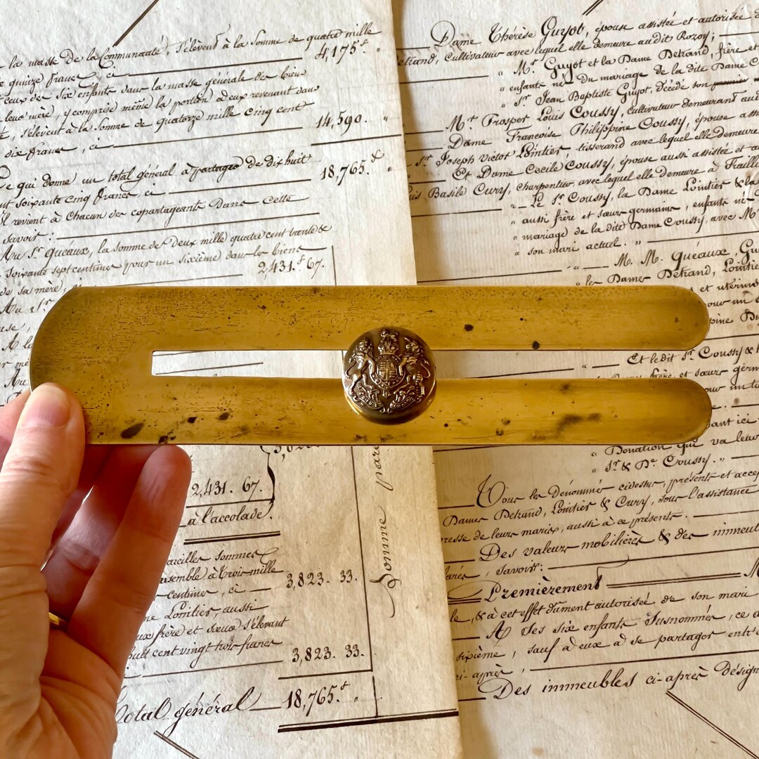 Vintage Military Brass Button Polishing Guard: Mid-century Uniform ...