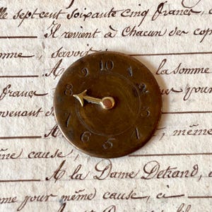 Vintage Miniature Clock/clock-face Dolls House Clock Handmade Circa ...