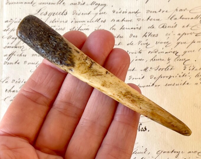 Antique Bone Crochet Hooks Trio of Hand Carved Ox-bone Work Box Tools ...