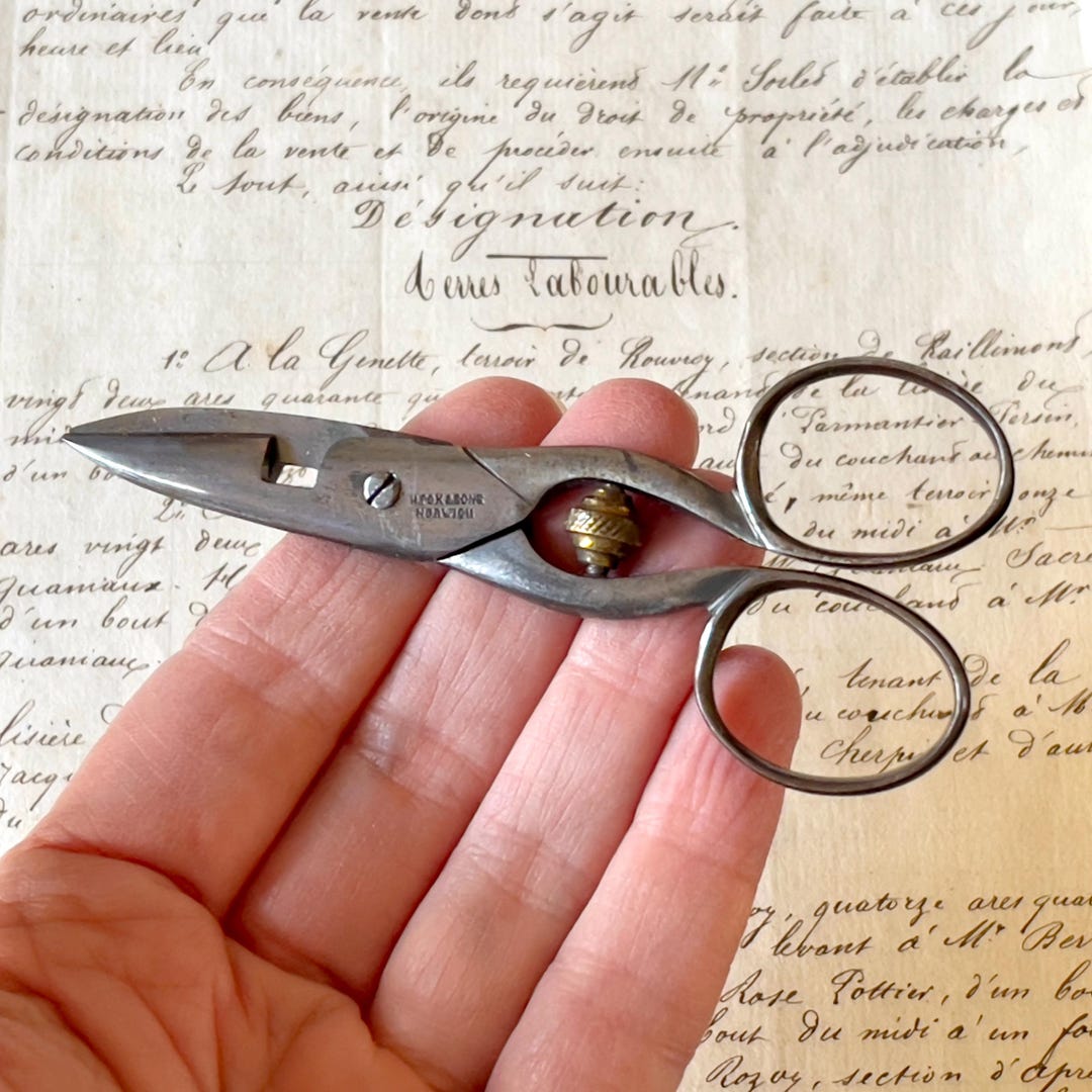 Antique/vintage Steel Buttonhole Scissors/adjustable Scissors - H. Fox ...