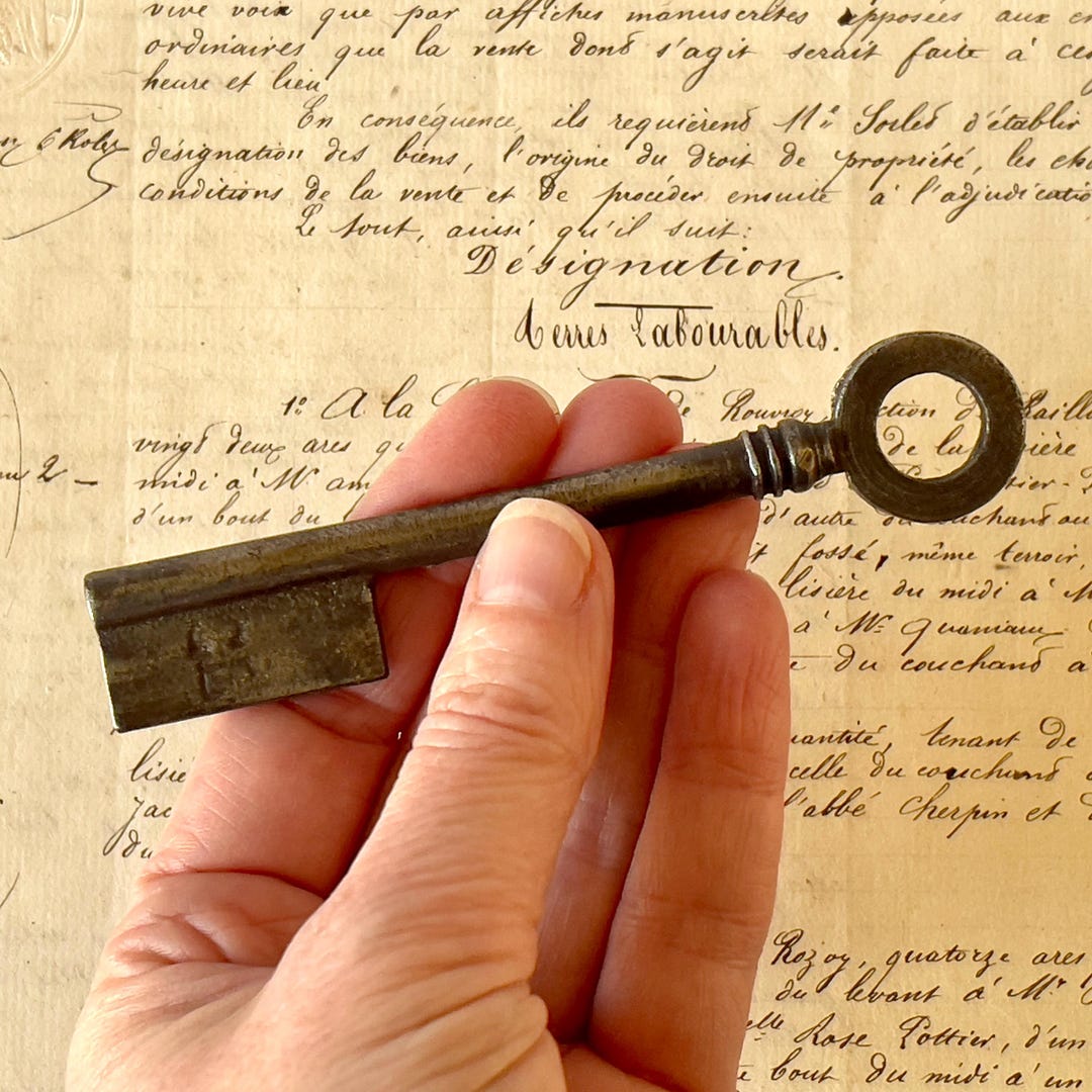 Antique/vintage Key Blank - Large Iron/steel Key - Victorian/edwardian ...