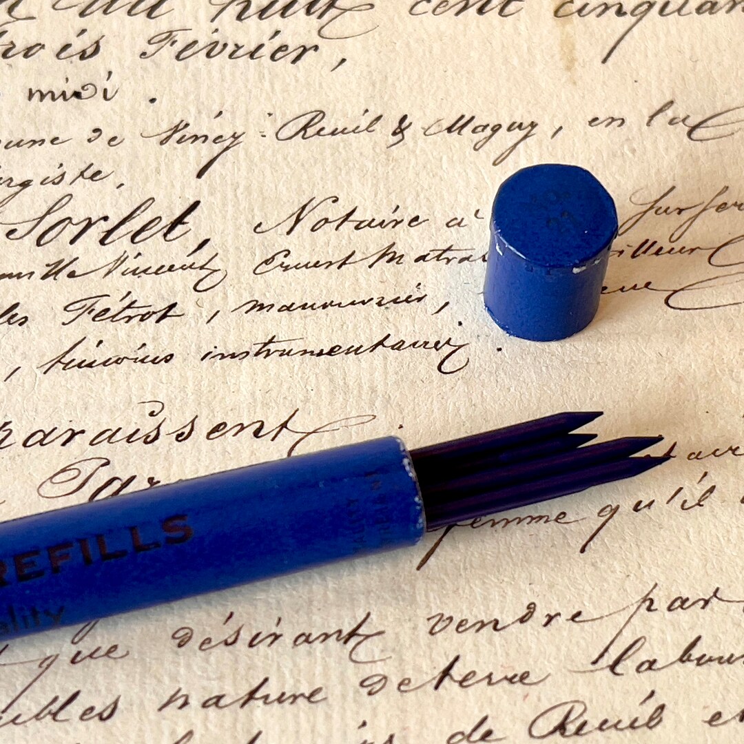 Vintage Pencil Lead Refills in Card Holder/pencil Lead Case & Leads ...