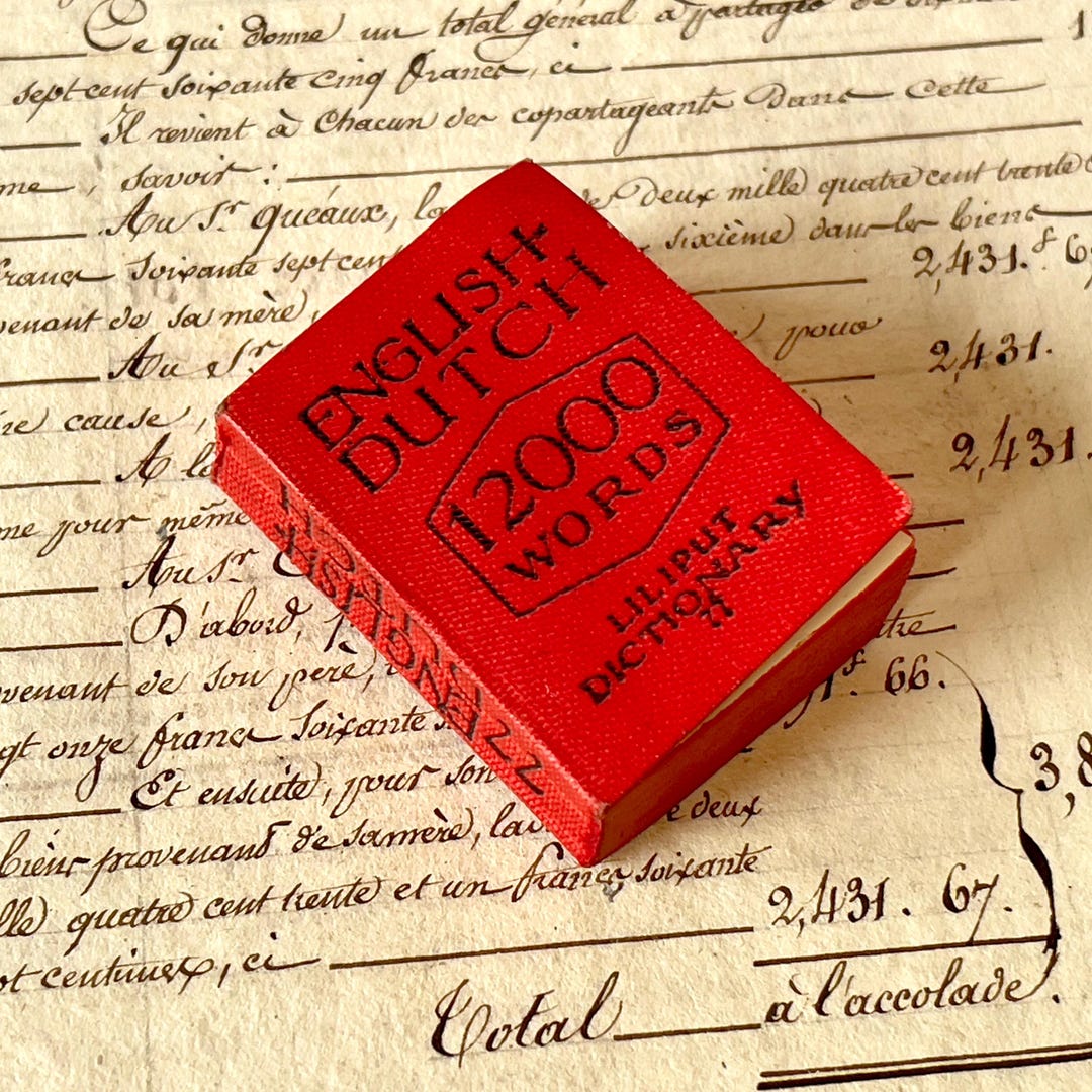 Vintage Liliput Miniature Dictionary - English-dutch 12000 Words ...