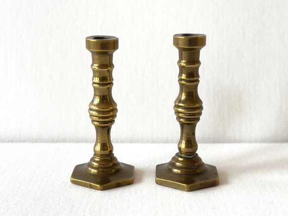 Brass Dollhouse Candlesticks Brass Miniature Candlesticks Brass ...