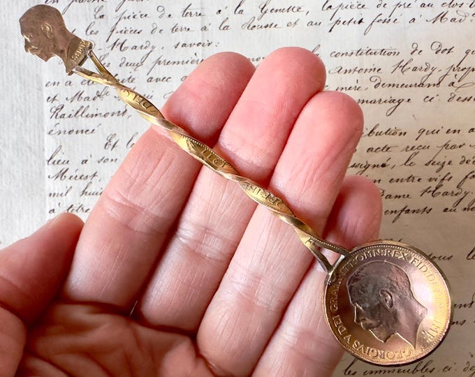 Antique/vintage King George V Altered Coins Spoon - 1911 Coronation ...