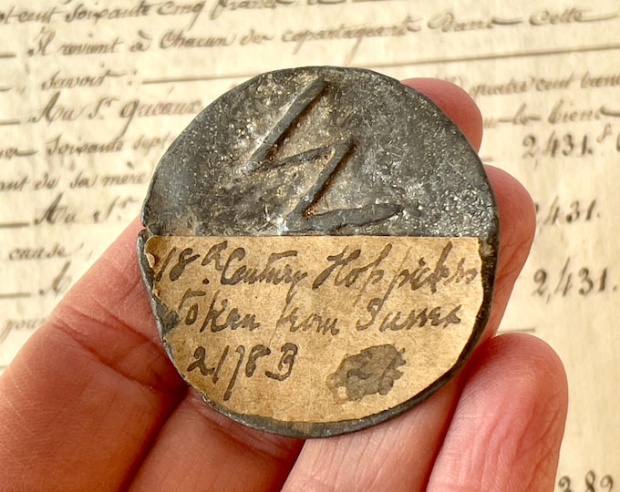 Rare Antique Hop Pickers Token From Kent/sussex England - Lead - 18th ...