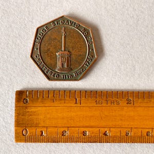 Vintage Masonic/freemasons Coin/token 'lodge St David No.78' 'they ...