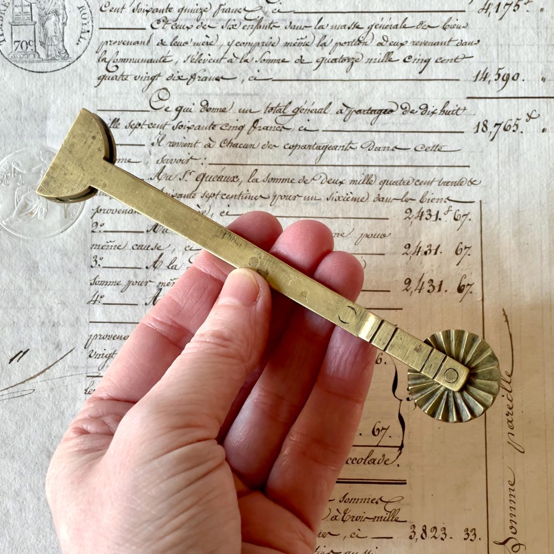 Antique/vintage Pastry Wheel/pastry Crimper - Solid Brass - Victorian ...