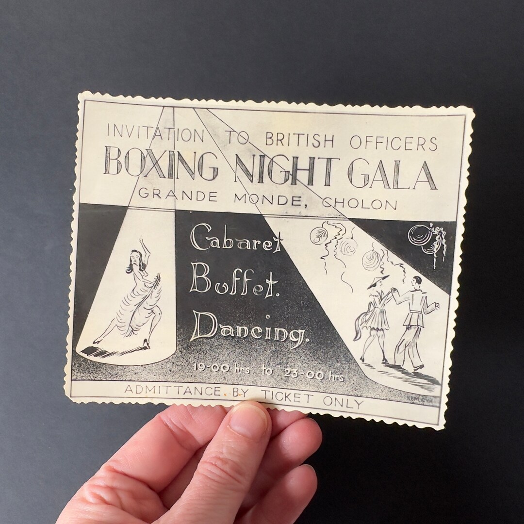 Vintage Post WWII Era Military/boxing Ephemera Grande Monde Casino ...