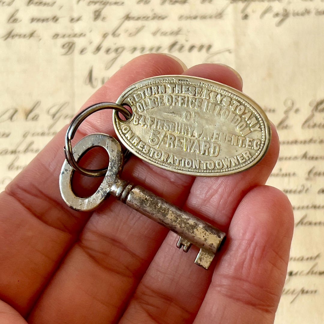 Vintage Key Fob/key Ring/identity Tag & Key Ephemera/destash. - Etsy