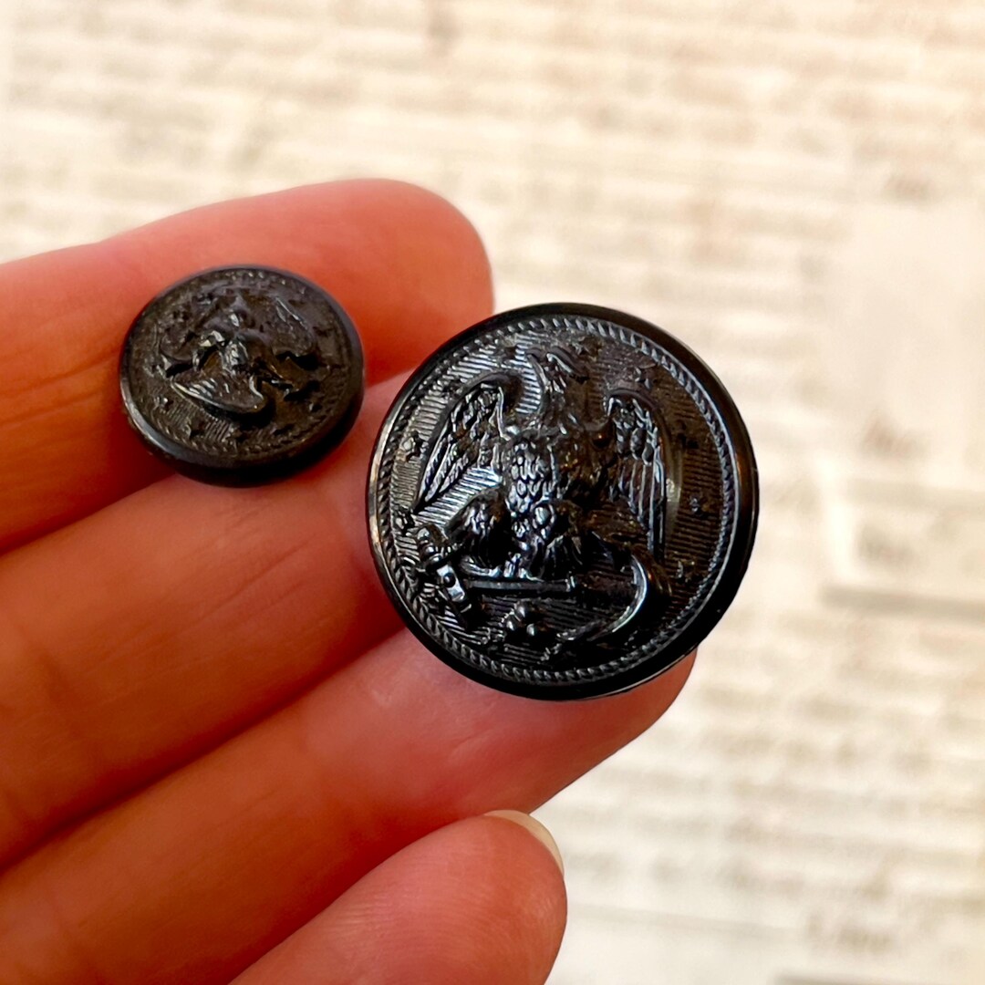 Vintage US Navy Military Uniform Buttons & Fasteners X 2 - Early ...