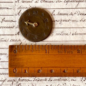 Vintage Miniature Clock/clock-face Dolls House Clock Handmade Circa ...