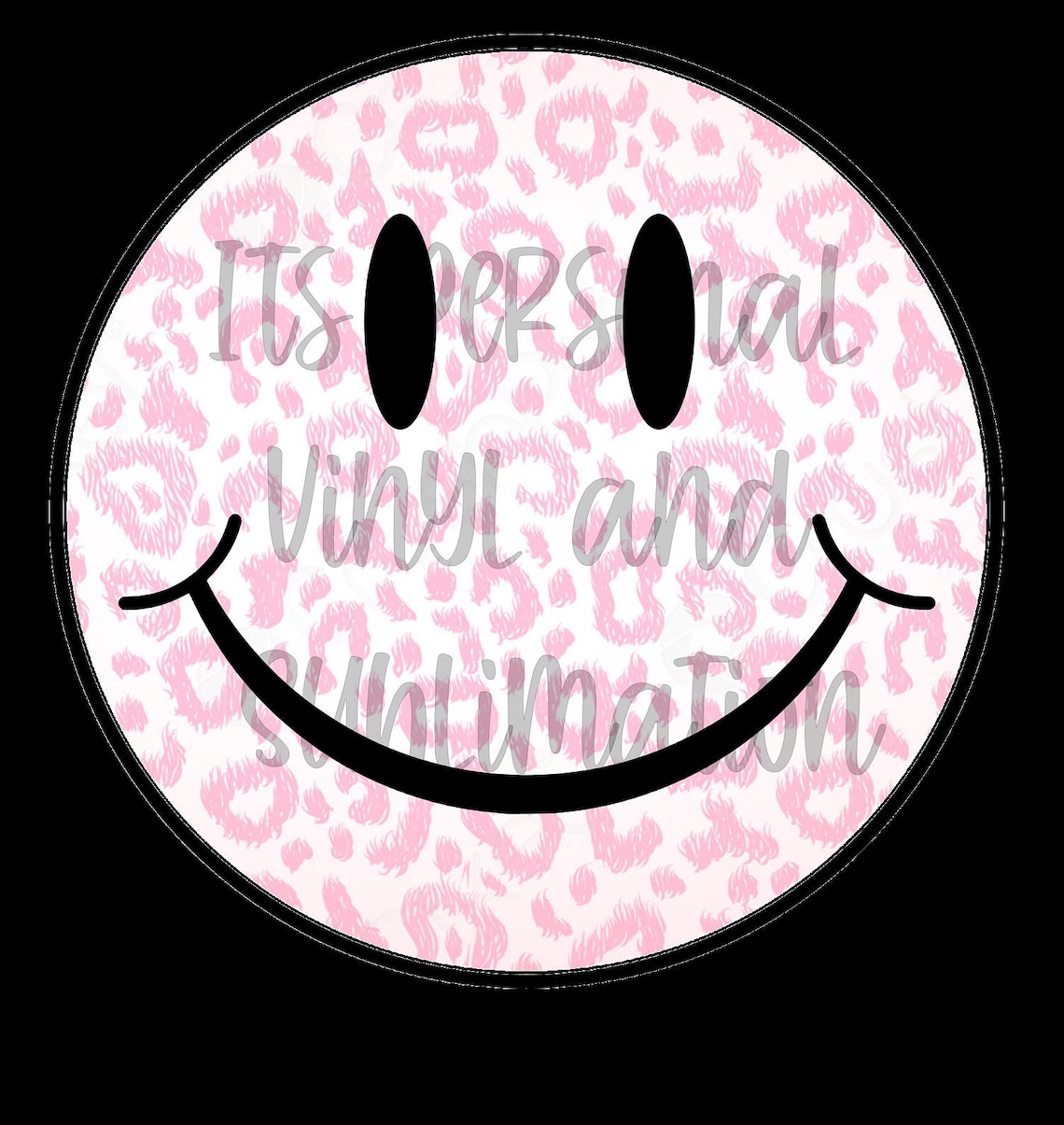 SMILEY FACE Pink Leopard - Etsy