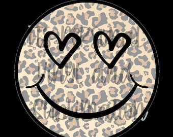 SMILEY FACE Pink Leopard | Etsy
