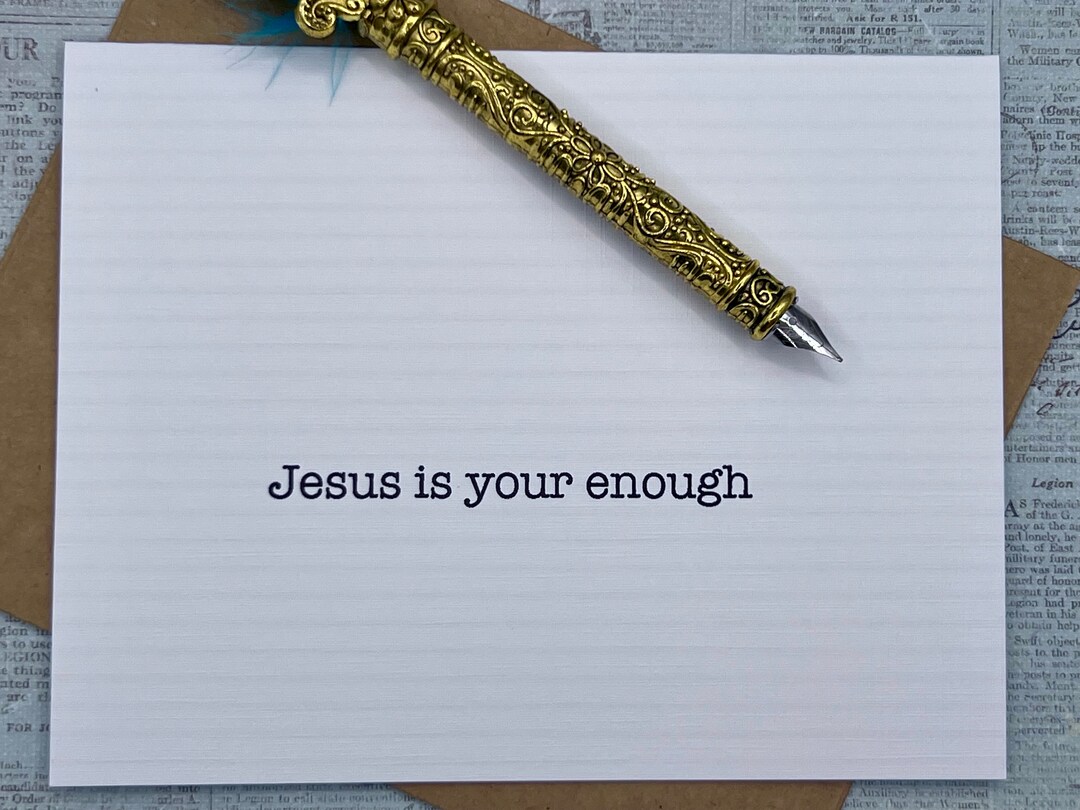 Jesus is Your Enough * Faith Card * Encouragement Card * Christian Card ...