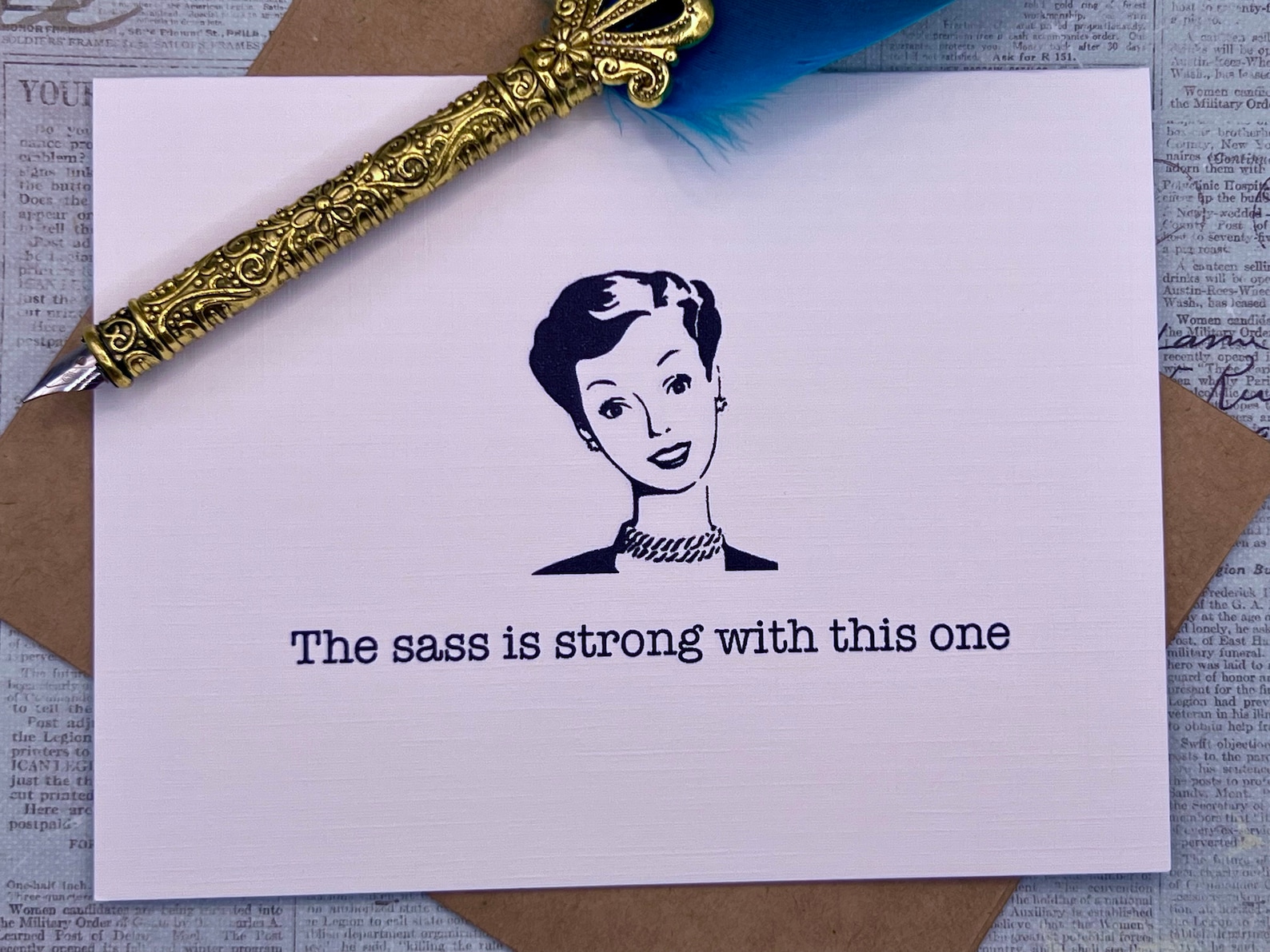 The Sass is Strong With This One * Family * Mischief * Funny Card * for ...