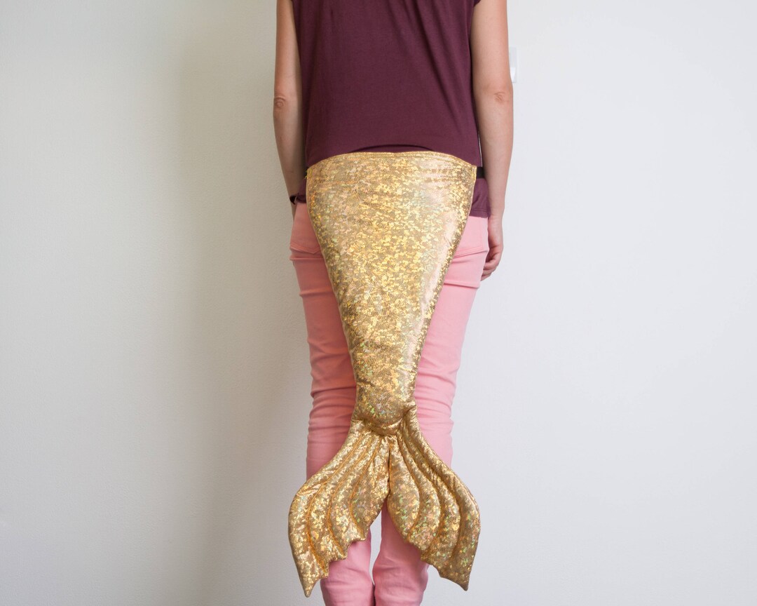 Mermaid Tail, Gold Yellow Fish Skin Tail, Photography Prop, Photo Prop ...