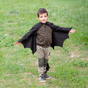 Black Dragon Costume With Wings, Kids Party Dragon Costume, Black Scaly ...
