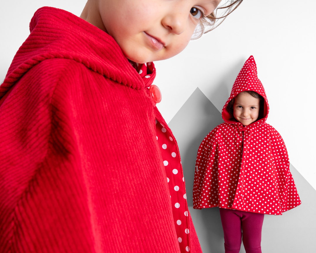 Little Red Riding Hood Cloak With Hood, Halloween Costume Red Hooded ...
