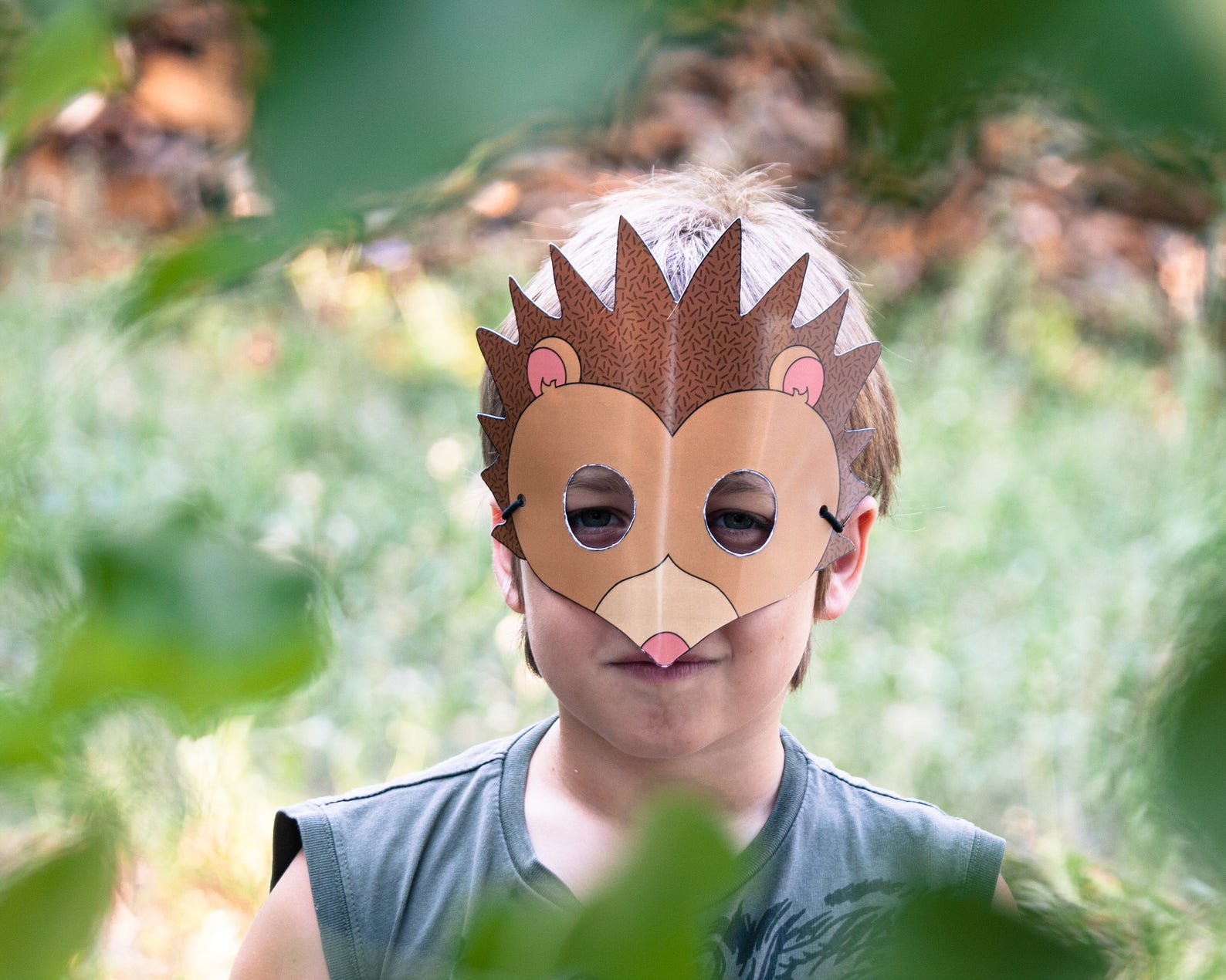 Hedgehog Printable Mask Halloween Mask Kids Party Instant | Etsy