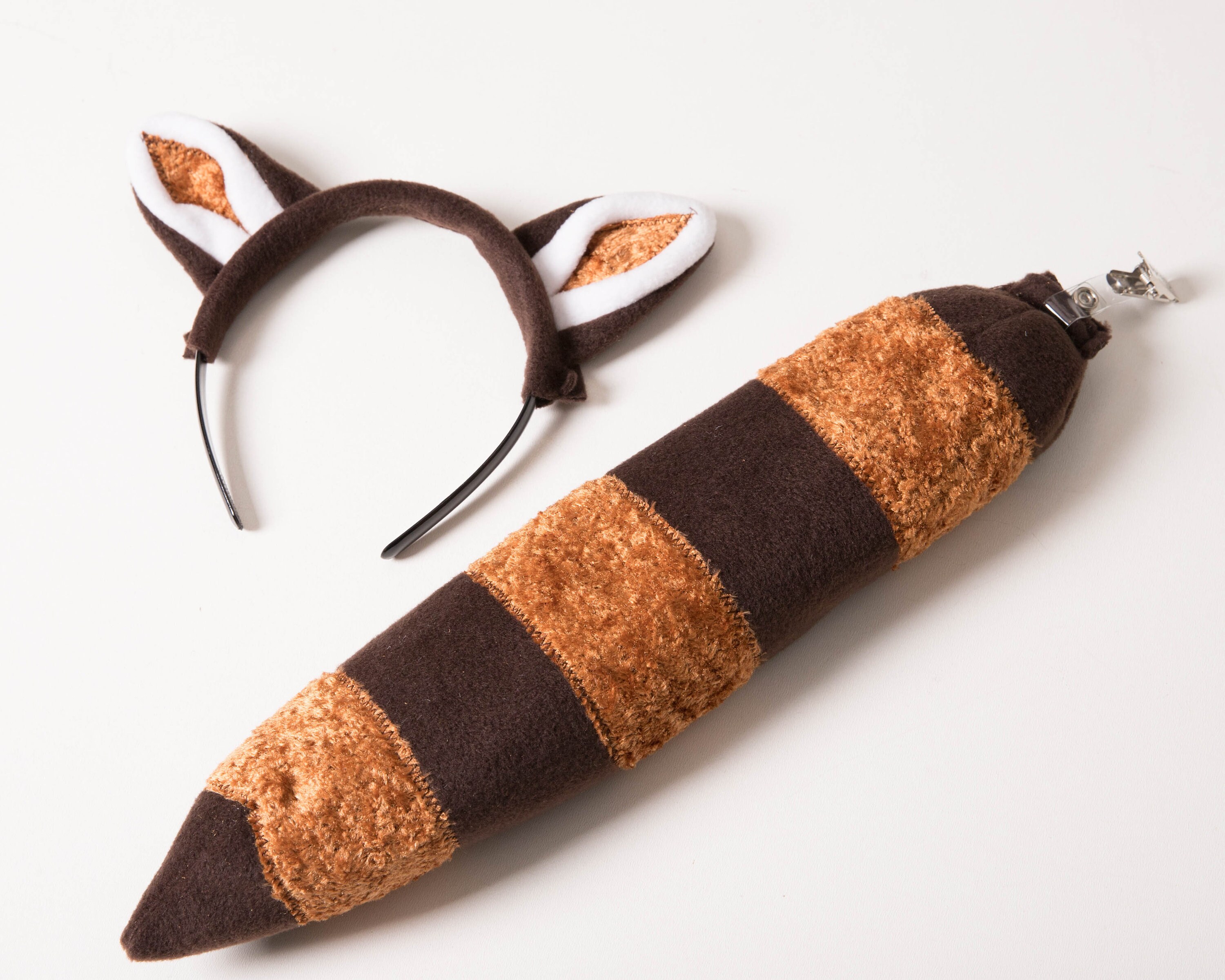 Raccoon Costume Set Tail and Ears Animal Headband and Tail | Etsy