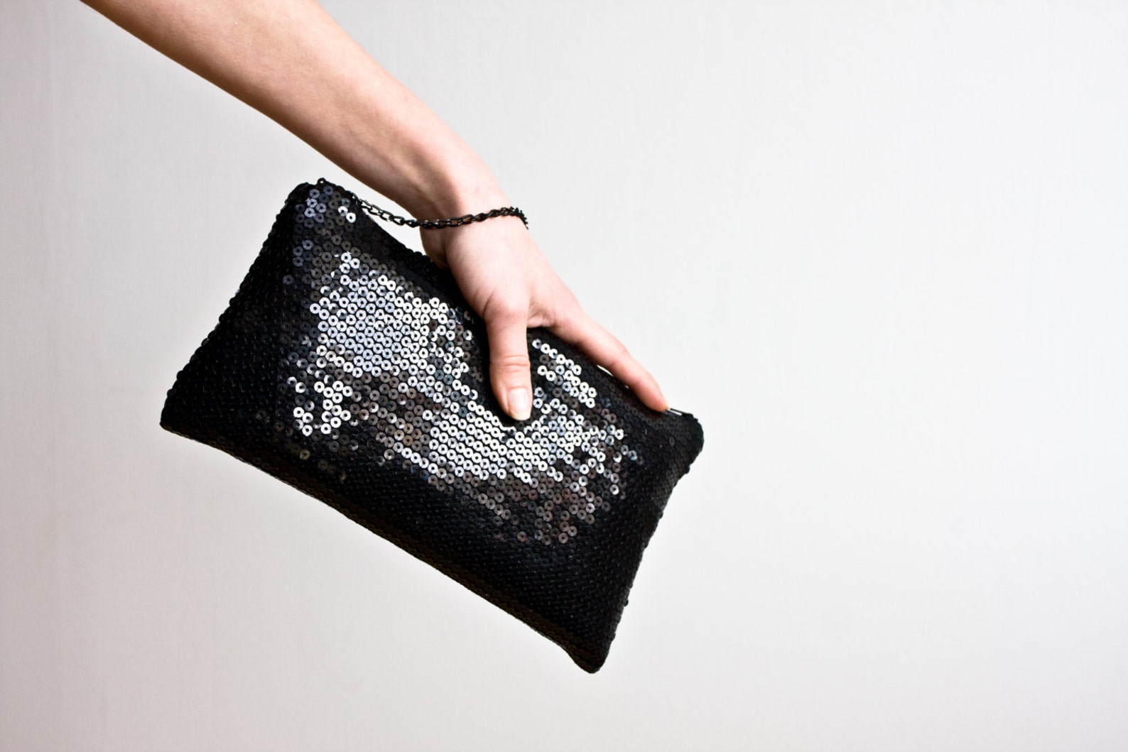 Black Sequin Clutch Evening Prom Pouch Black Cocktail Purse - Etsy