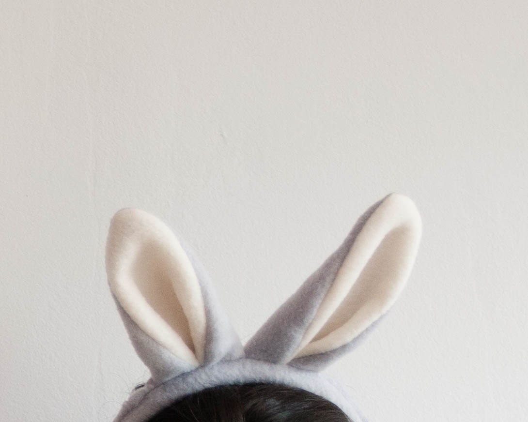 Bunny Ears Headband, Rabbit Head Band, Children's or Adult's Photo Prop ...