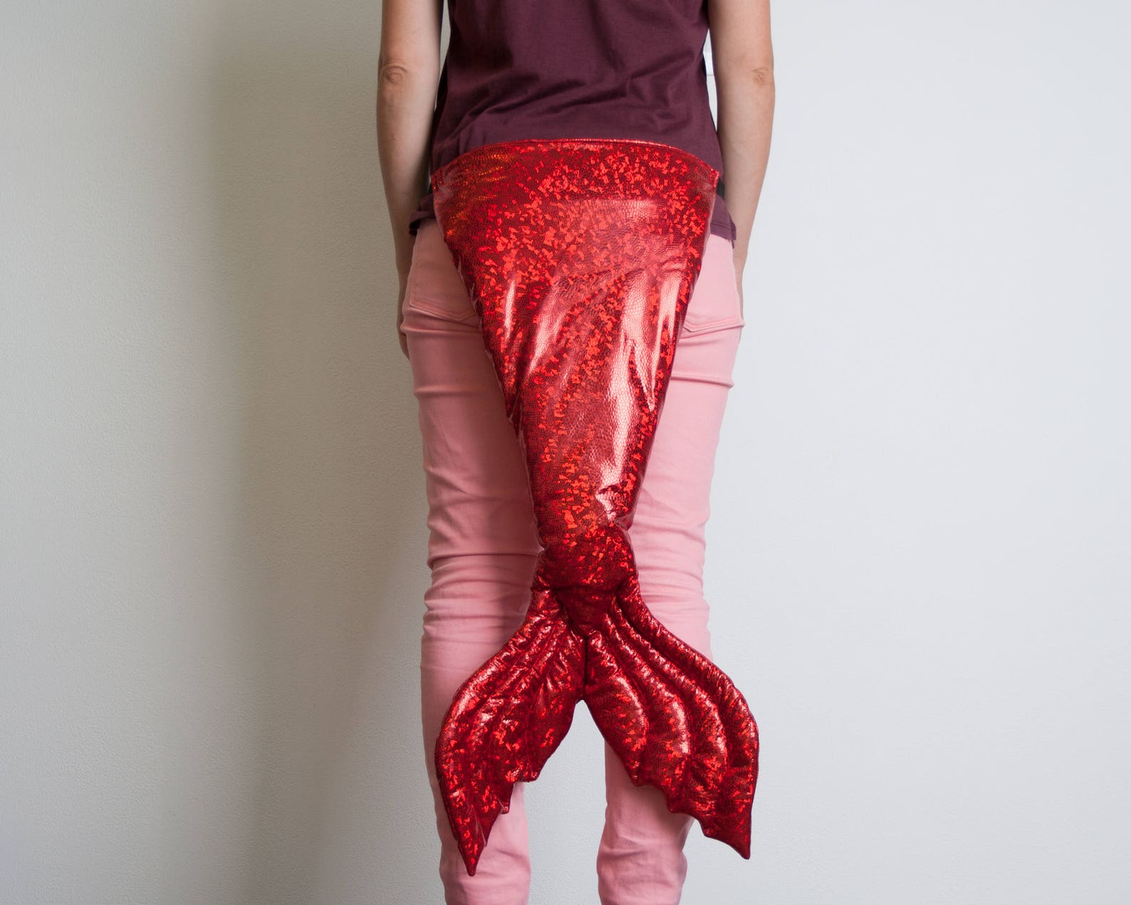 Mermaid Tail Red Mermaid Skin Tail Photography Prop Photo - Etsy