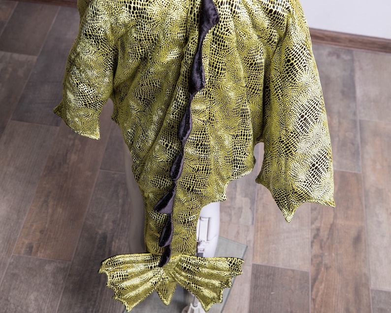 Yellow Dragon Costume, Party Fairy Tale Dragon Costume, Yellow and ...