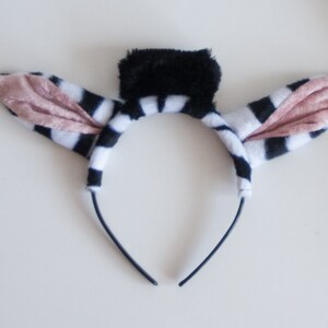 Zebra Ears Headband, Children's or Adult's Photo Prop, Zebra Costume ...
