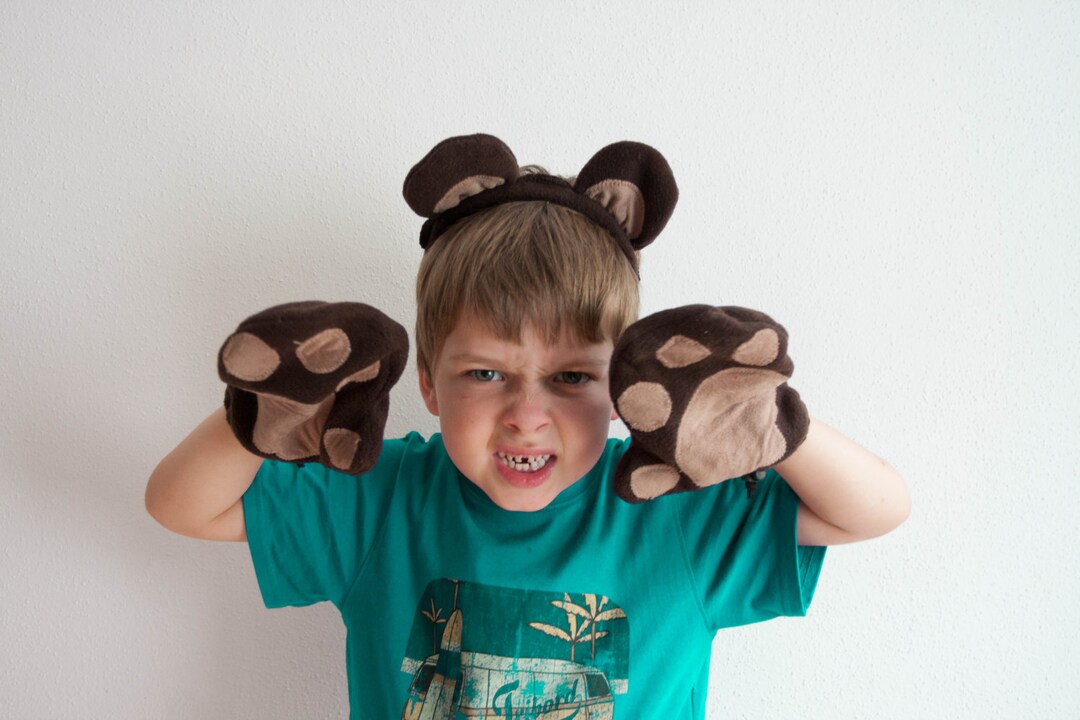 Bear Paws and Bear Headband, Children's Bear Outfit, Photo Prop ...