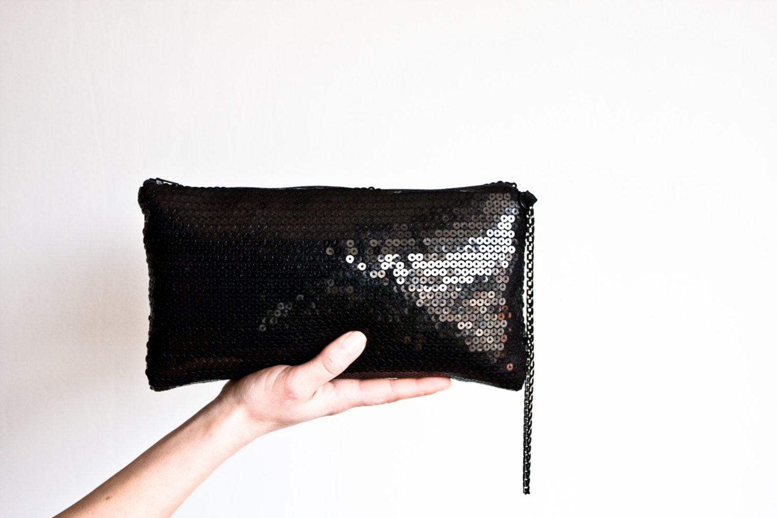 Black Sequin Clutch Evening Prom Pouch Black Cocktail Purse - Etsy